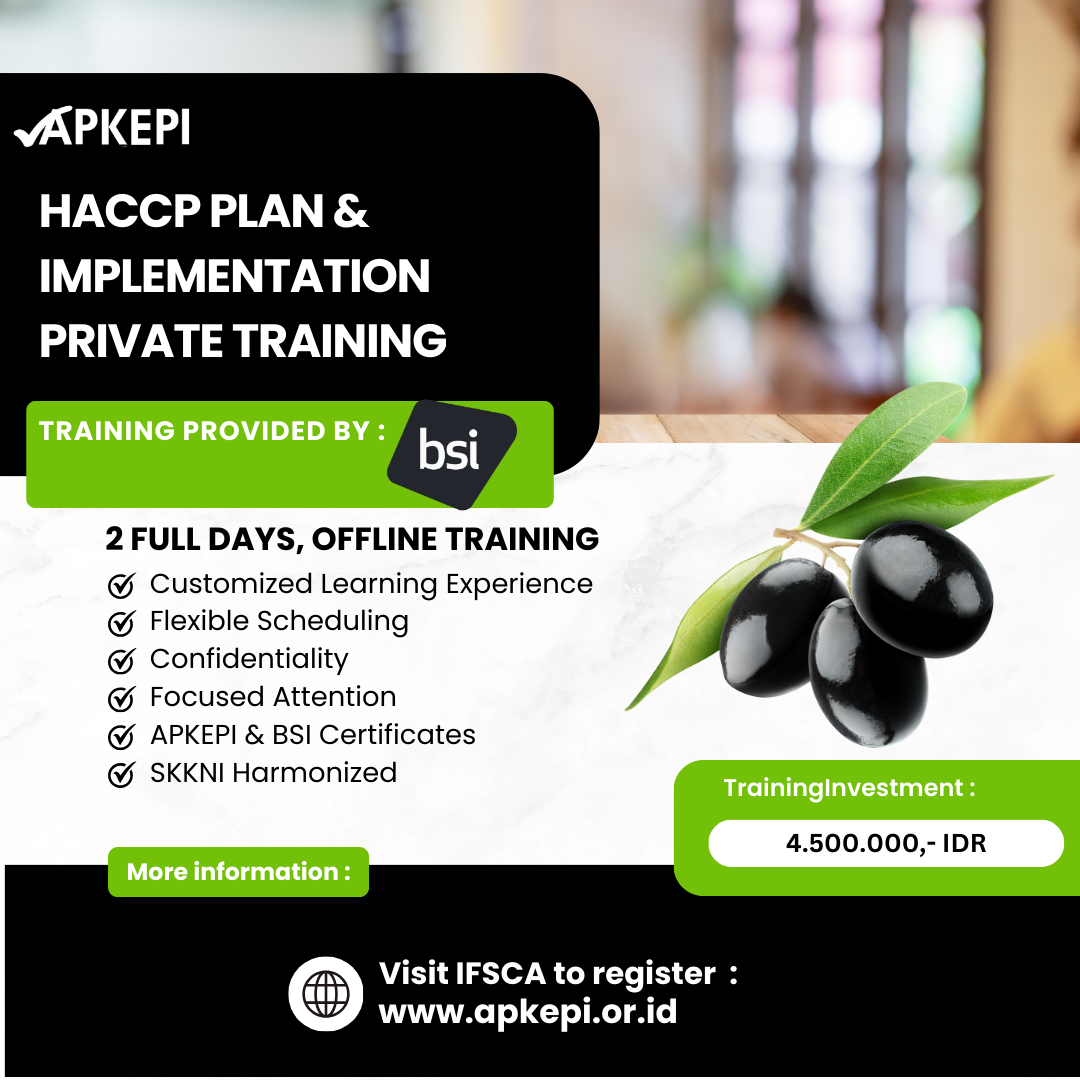 Food Safety Training – Asosiasi Profesi Keamanan Pangan Indonesia